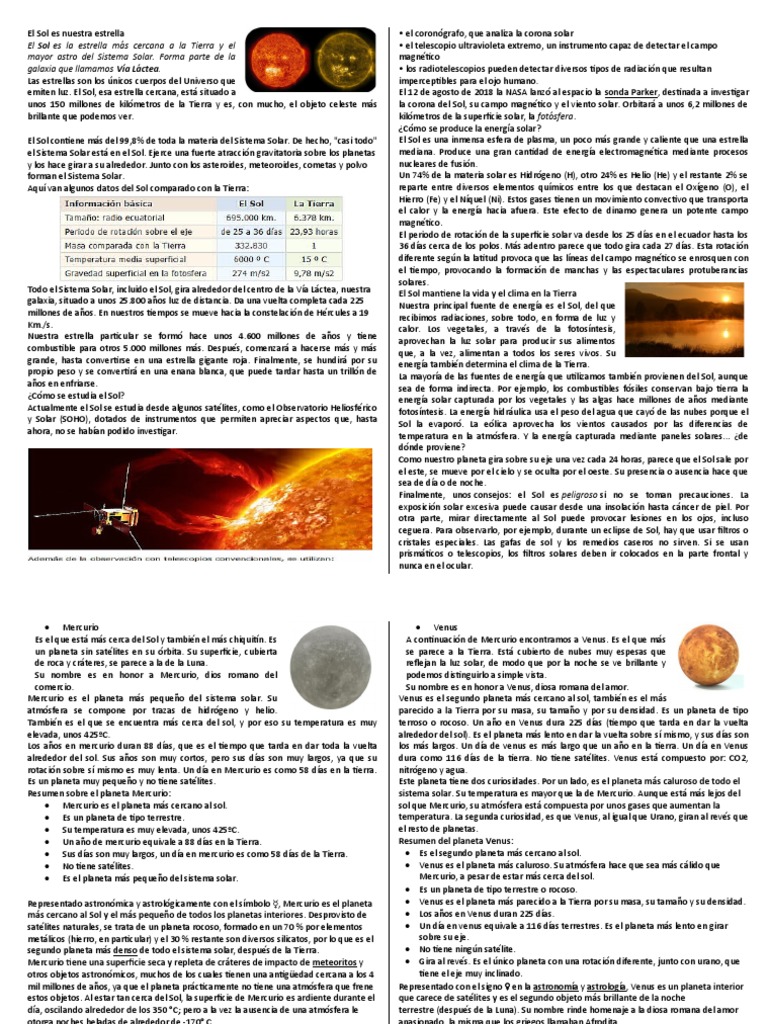 El Sol Es Nuestra Estrella | PDF | Neptuno | Tierra