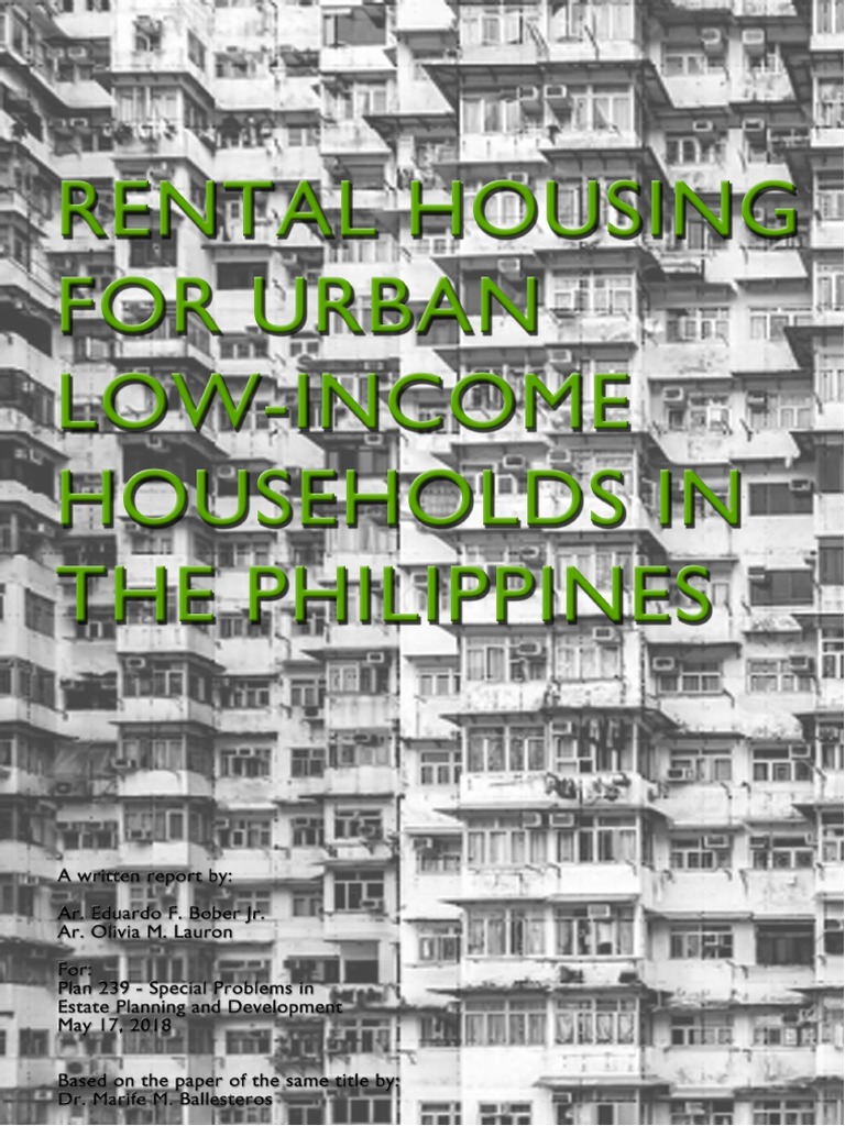 Low-Income Rental Housing in Manila | PDF | Renting | Landlord
