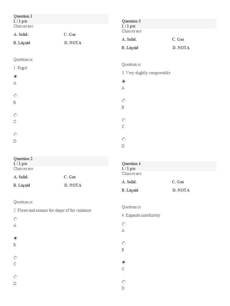 Pharmaceutical Inorganic Chemistry Quiz | PDF | Liquids | Gases