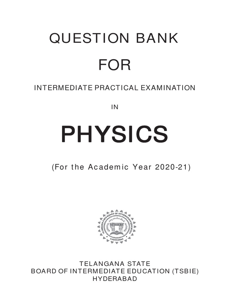 Physics Practical QuestionBank Final 2020-21 | PDF | Magnetic Field | Density