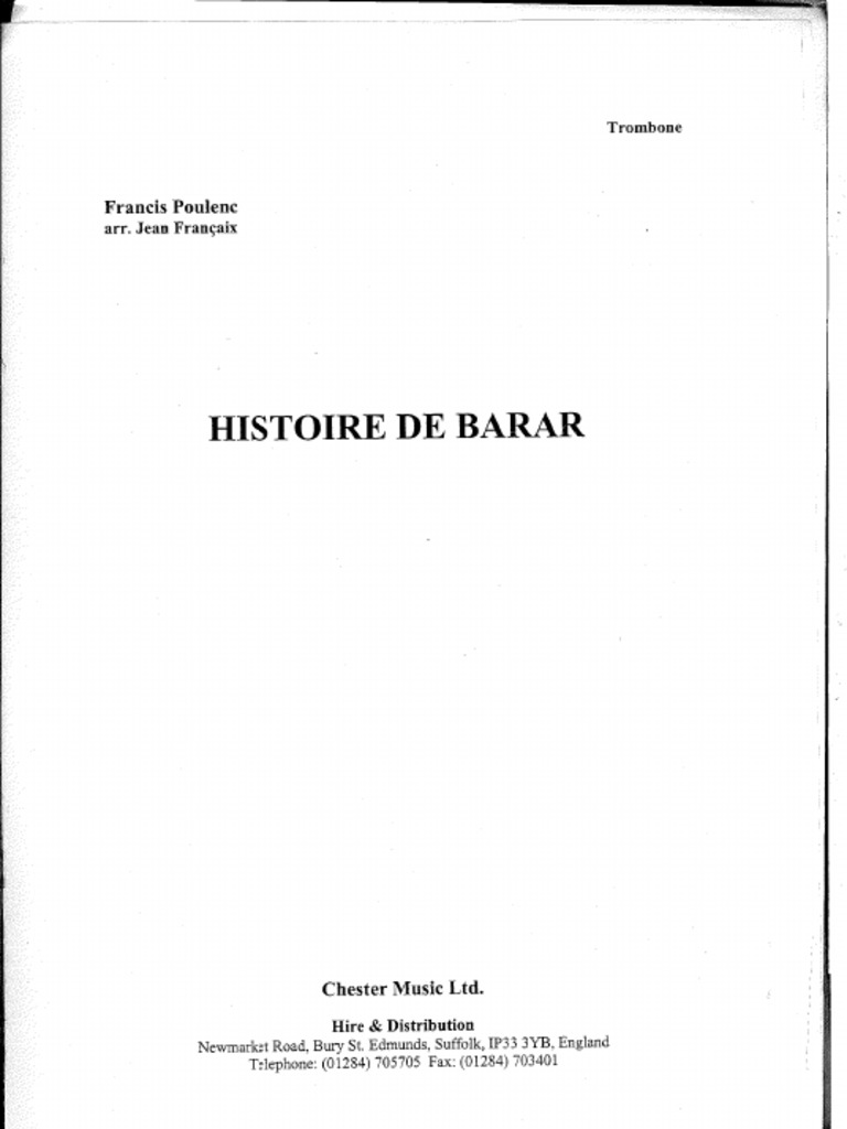 Poulenc - Histoire de Babar - Trone | PDF