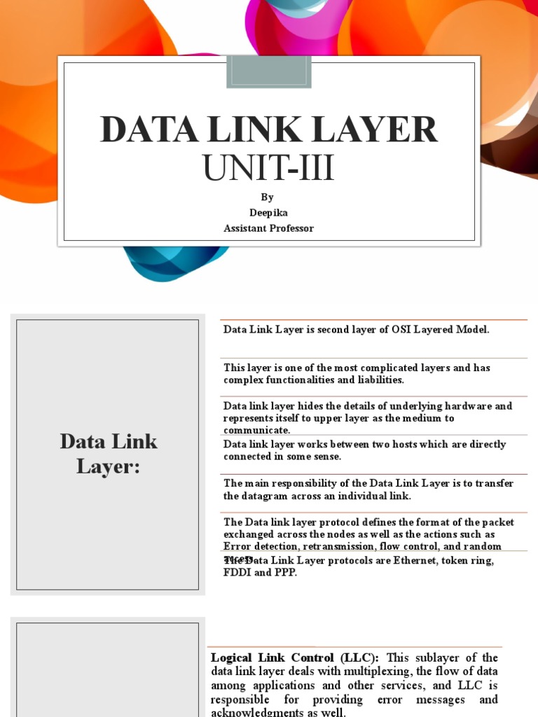 Data Link Layer - I | PDF | Error Detection And Correction | Network Architecture