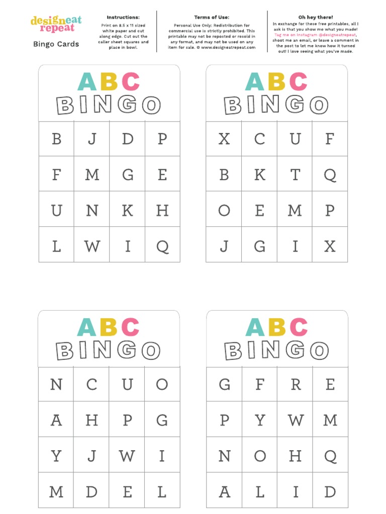 Bingo Alfabeto | PDF