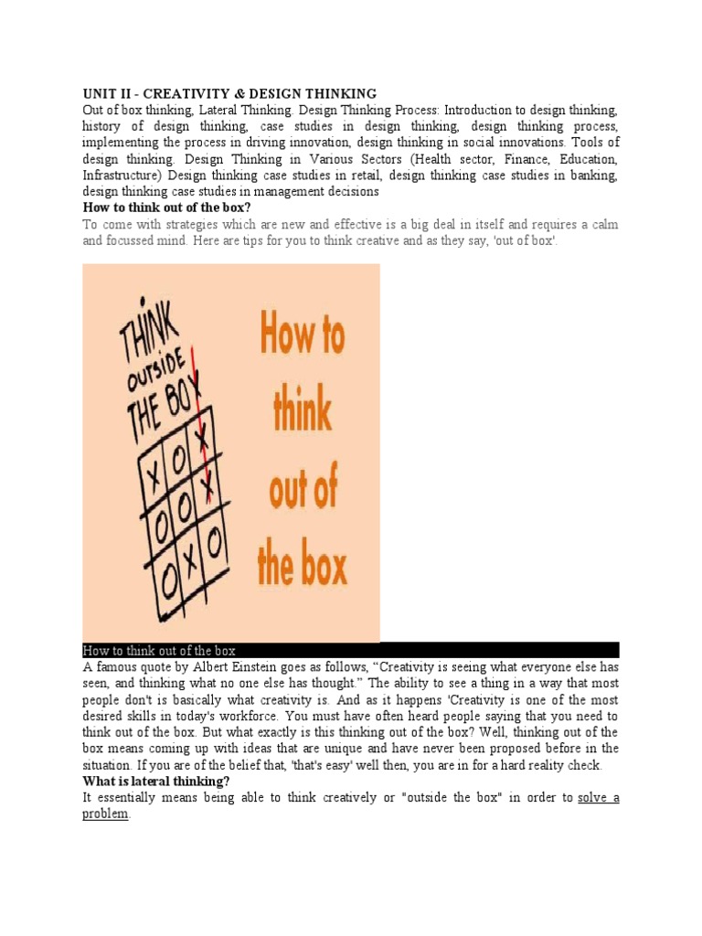 SS - Unit 2 Study Material | PDF | Design Thinking | Thought
