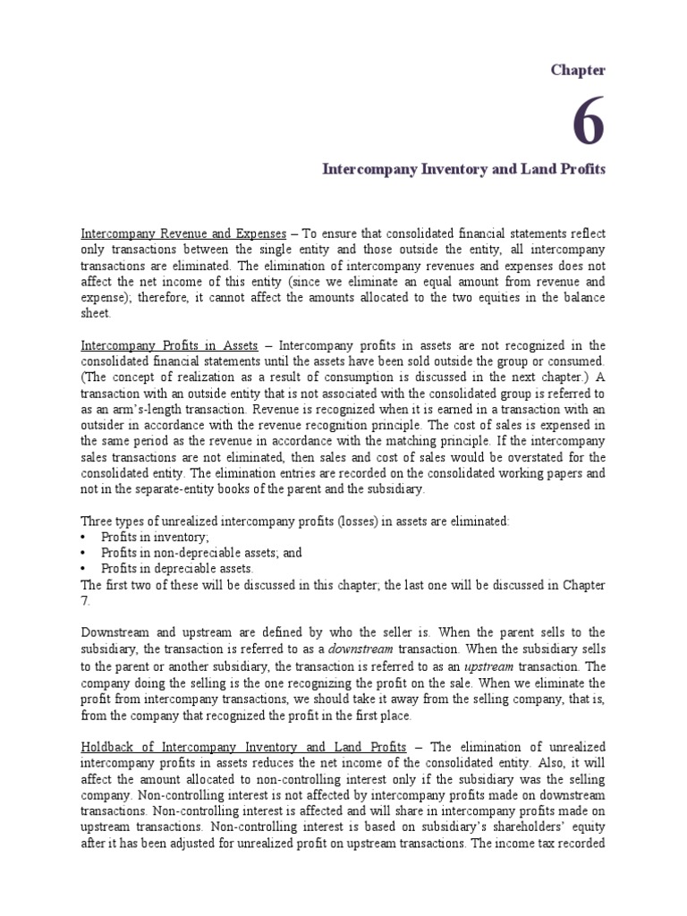 Chapter 6 Notes Pdf Consolidation Business Revenue
