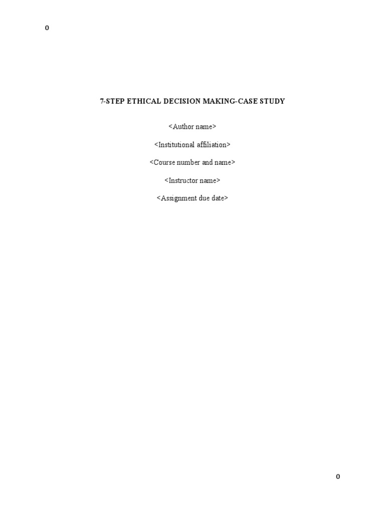 Ypp Ass2 Ethical Decision Making Case Study | PDF | Goal | Decision Making Ypp Ass2 Ethical Decision Making Case Study | PDF | Goal | Decision Making