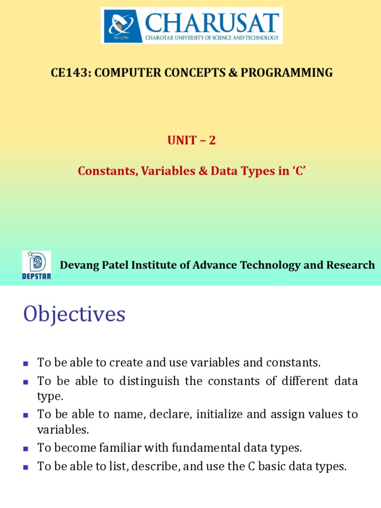 Chapter 2 Pdf Data Type Variable Computer Science