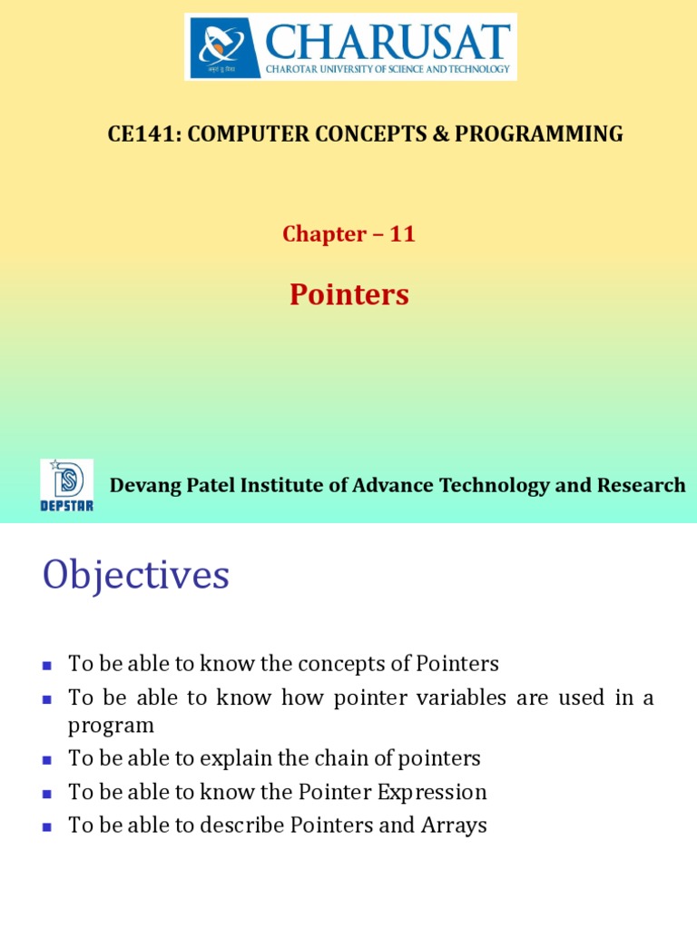 Chapter 11 Pdf Pointer Computer Programming Variable Computer Science 
