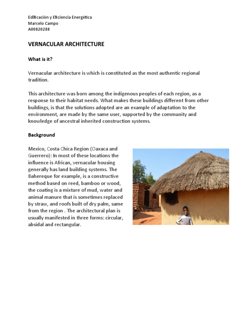 Vernacular Architecture: México | PDF | Roof | Mud