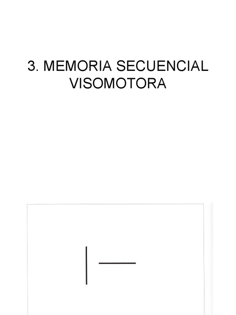 Memoria Secuencial Visomotora | PDF