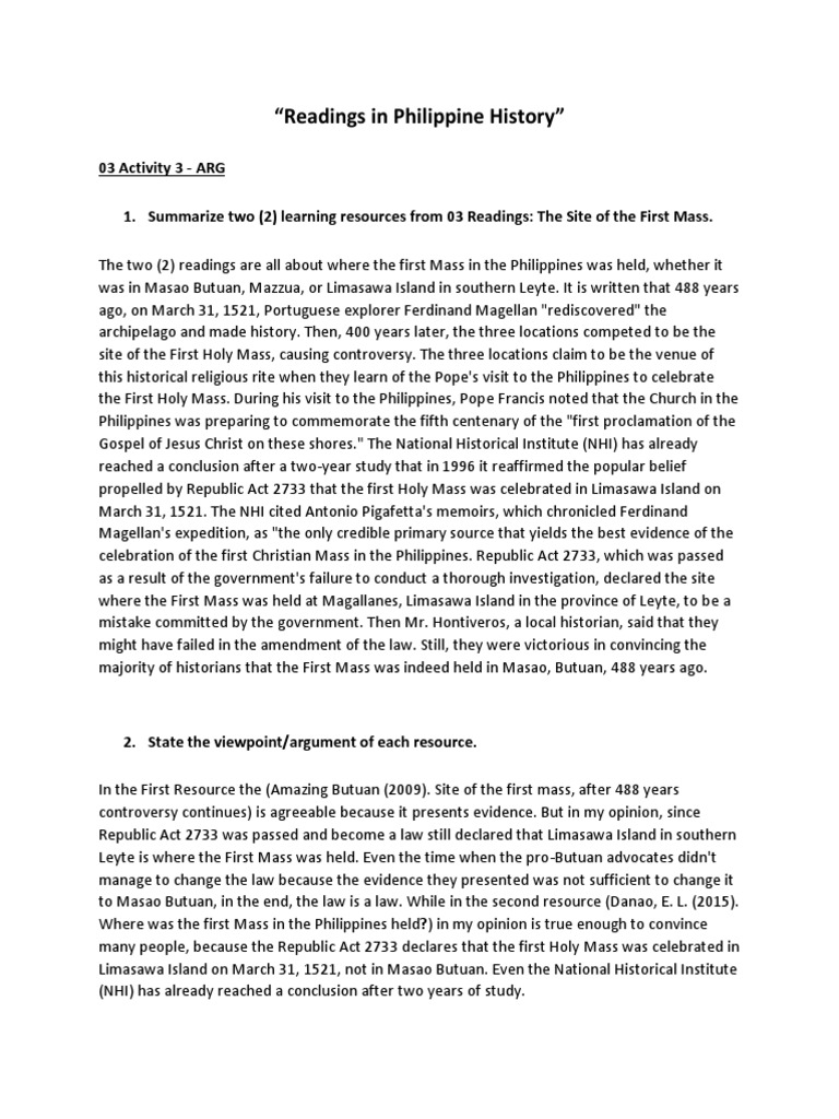 03 Activity 3 - ARG in RPH | PDF