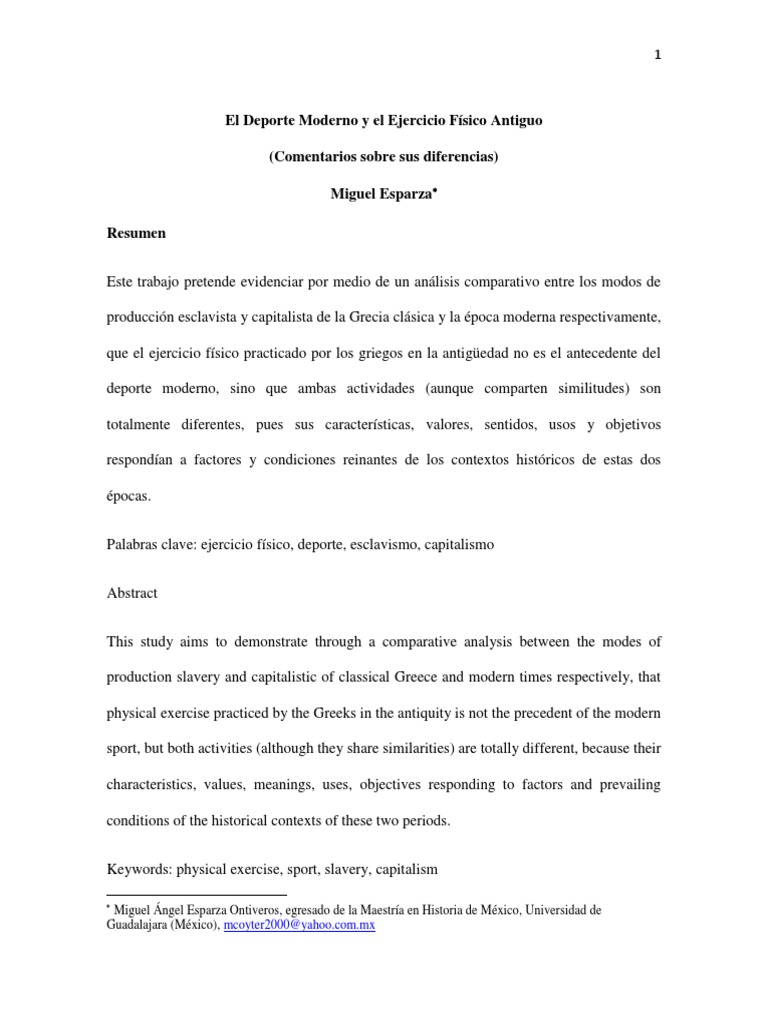 S2.2 - Lectura-El Deporte Moderno y El Ejercicio Antiguo | Descargar ...