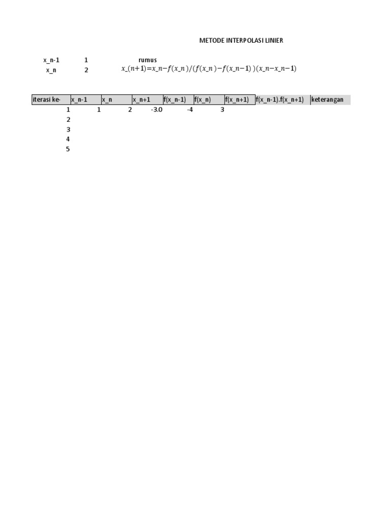 Interpolasi Linear | PDF