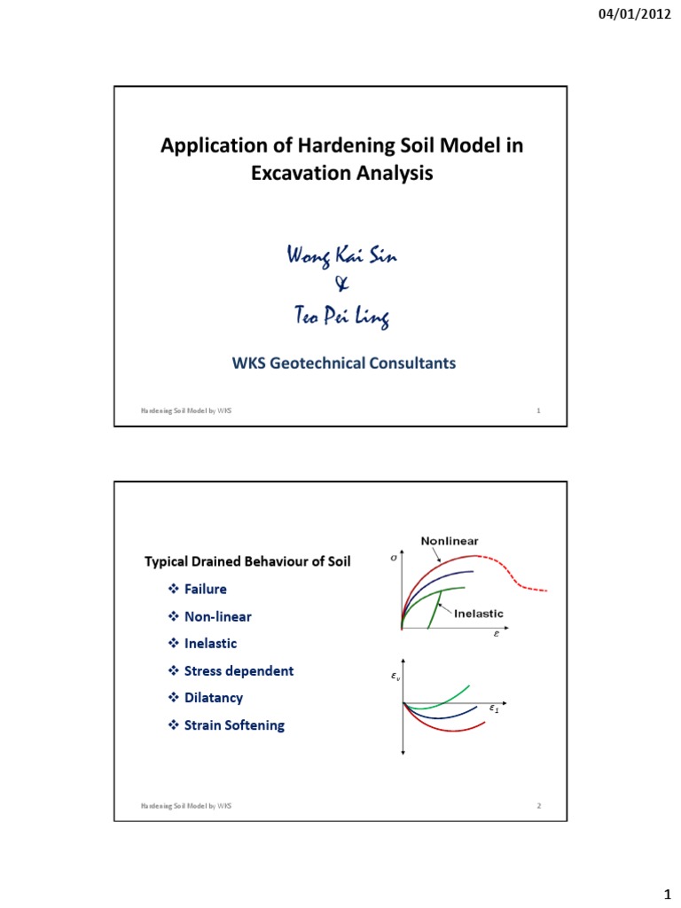 Application of Hardening Soil Model in Excavation Analysis | PDF | Elasticity (Physics ...