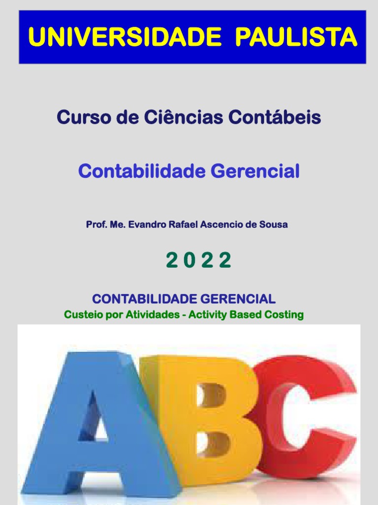 Aula 5 - Custeio ABC - Completo | PDF | Despesa | Contabilidade