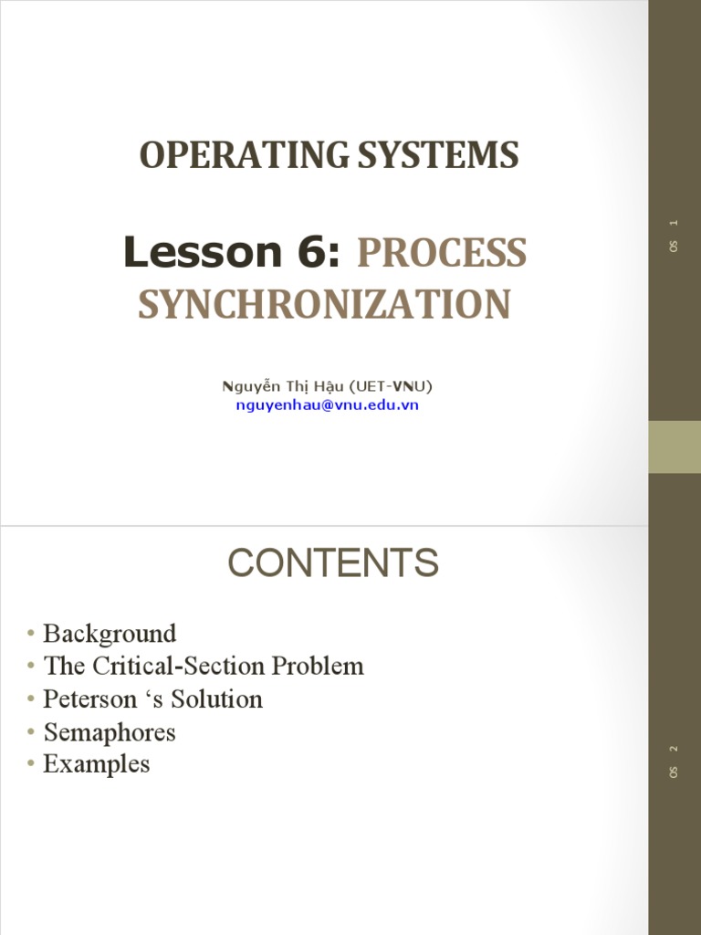 05 Synchronization | PDF | Systems Engineering | Concurrent Computing