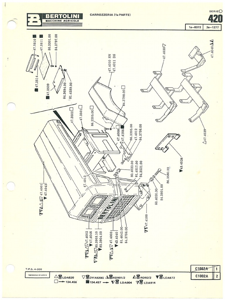 Manuale Ricambi Bertolini 430 | PDF