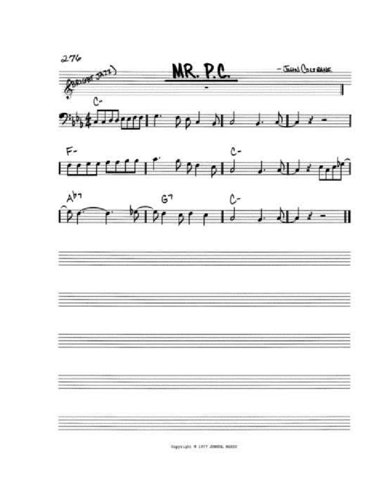 MR PC Leadsheet | PDF