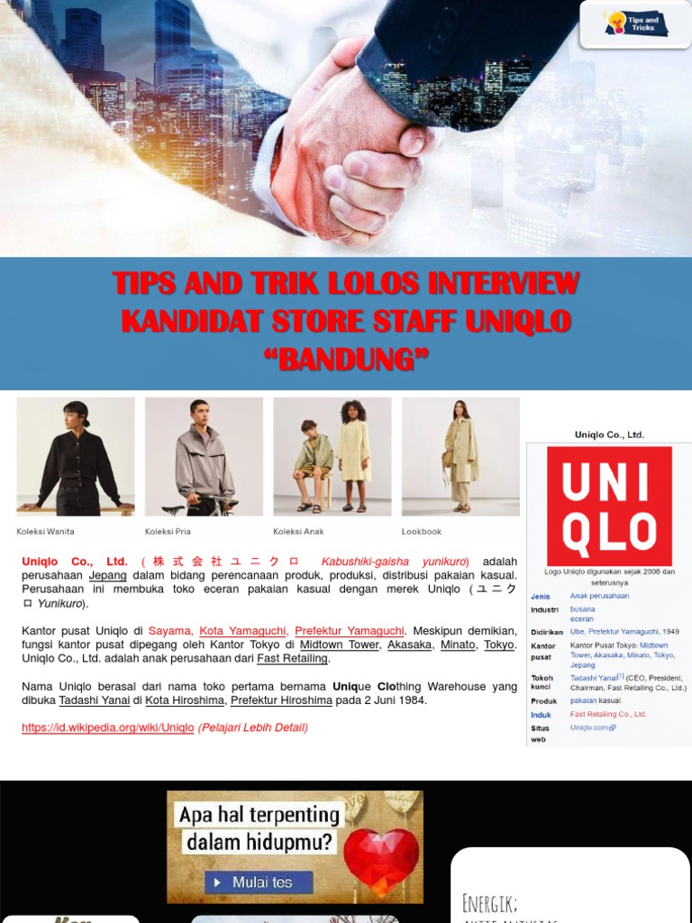 Tips & Trik Lolos Interview Akhir Uniqlo | PDF