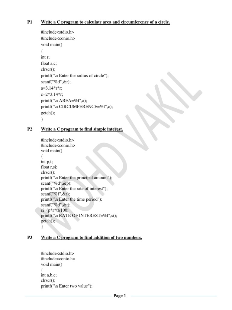 100 C Program Solution | PDF | Mathematics | Computing