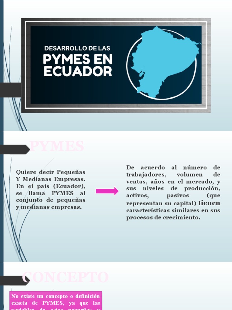 PYMES en Ecuador: Definición y Relevancia | PDF | Pequeñas y medianas ...