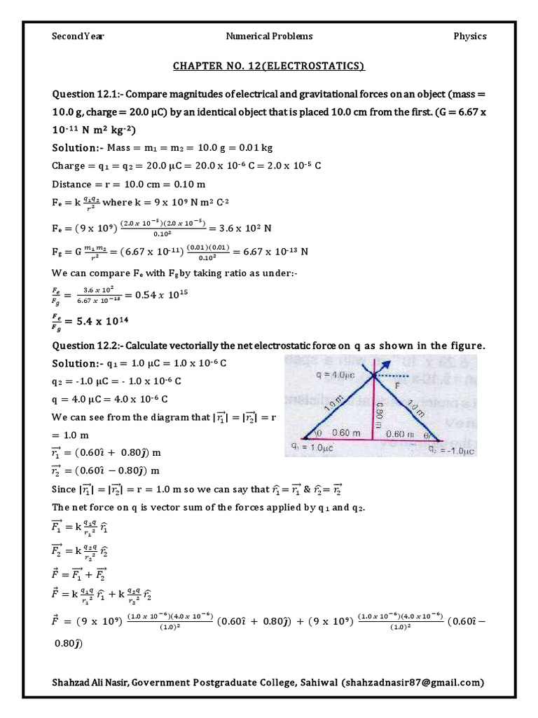 2nd Year Physics Numer | PDF | Inductance | Inductor