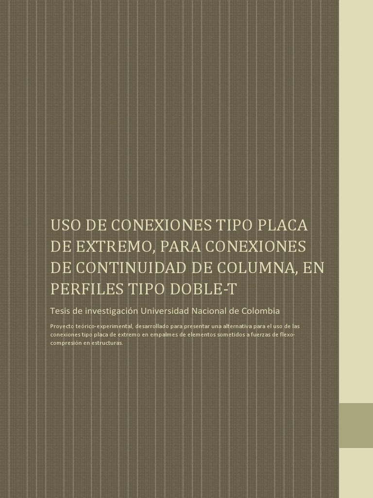 Conex I Ones Placa de Extrem o | PDF | Doblar | Pandeo
