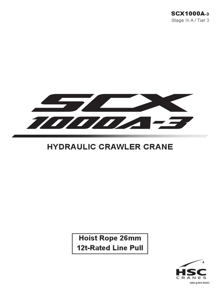 Scx1000a-3 Stage3a 26 SP | PDF | Crane (Machine) | Horsepower