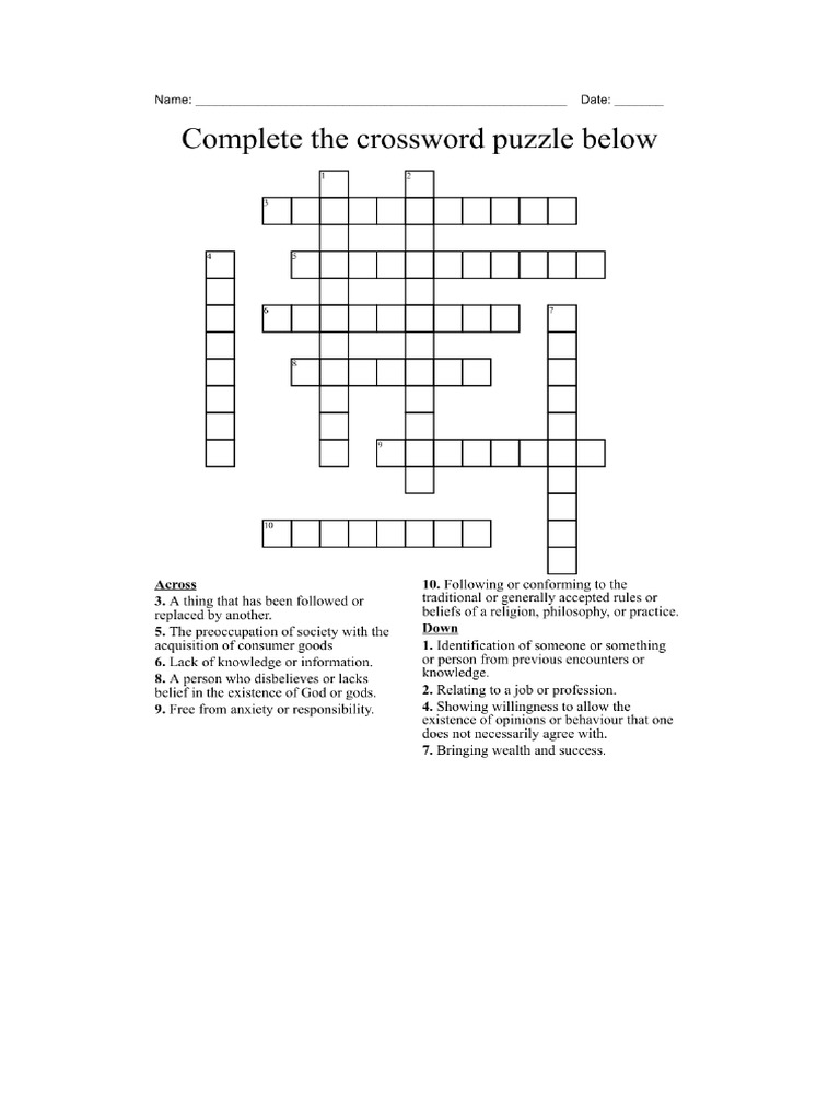 Community Crossword | PDF