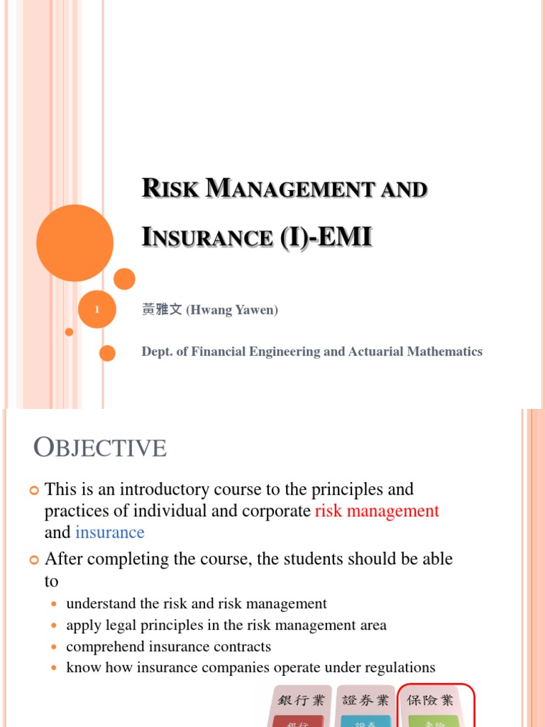 Risk Management Ch0 Introduction | PDF