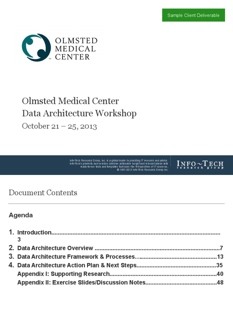 Communication Deck Data Architecture Workshop Olmsted Medical Center ...