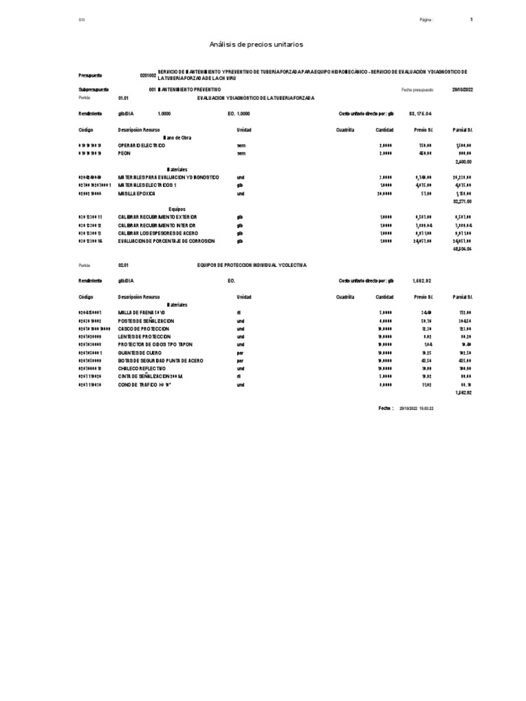 Analisis de Precios Unitarios | PDF | Materiales | Materiales de construcción