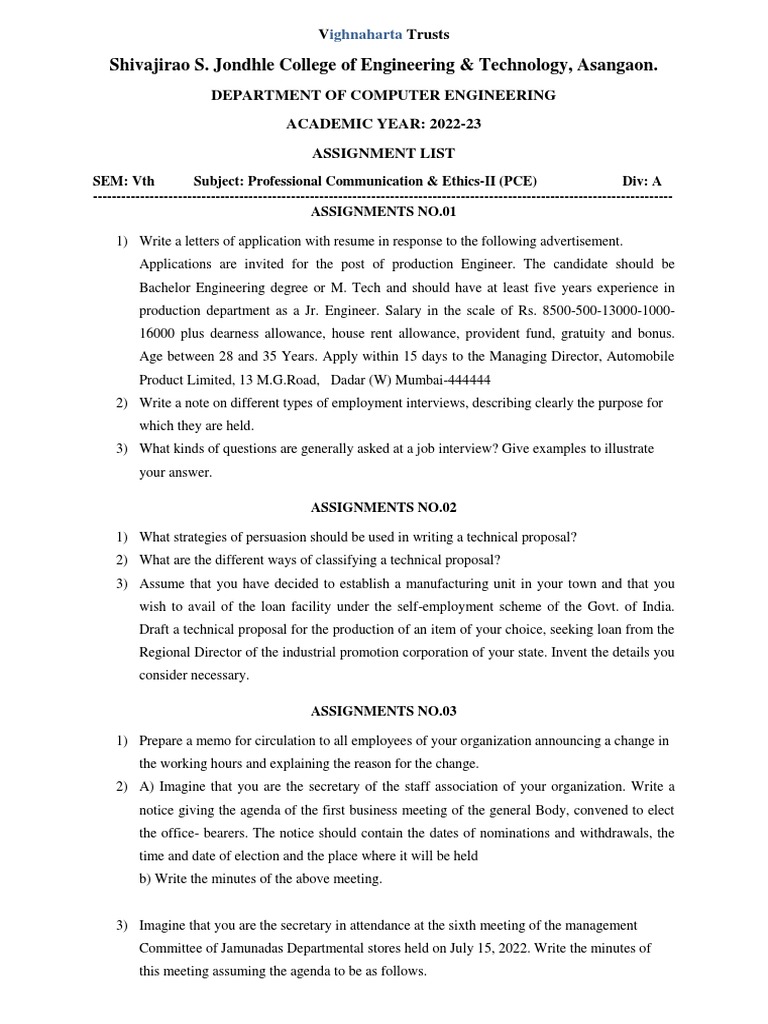 Assignments PCE 2022 COMP | PDF | Business