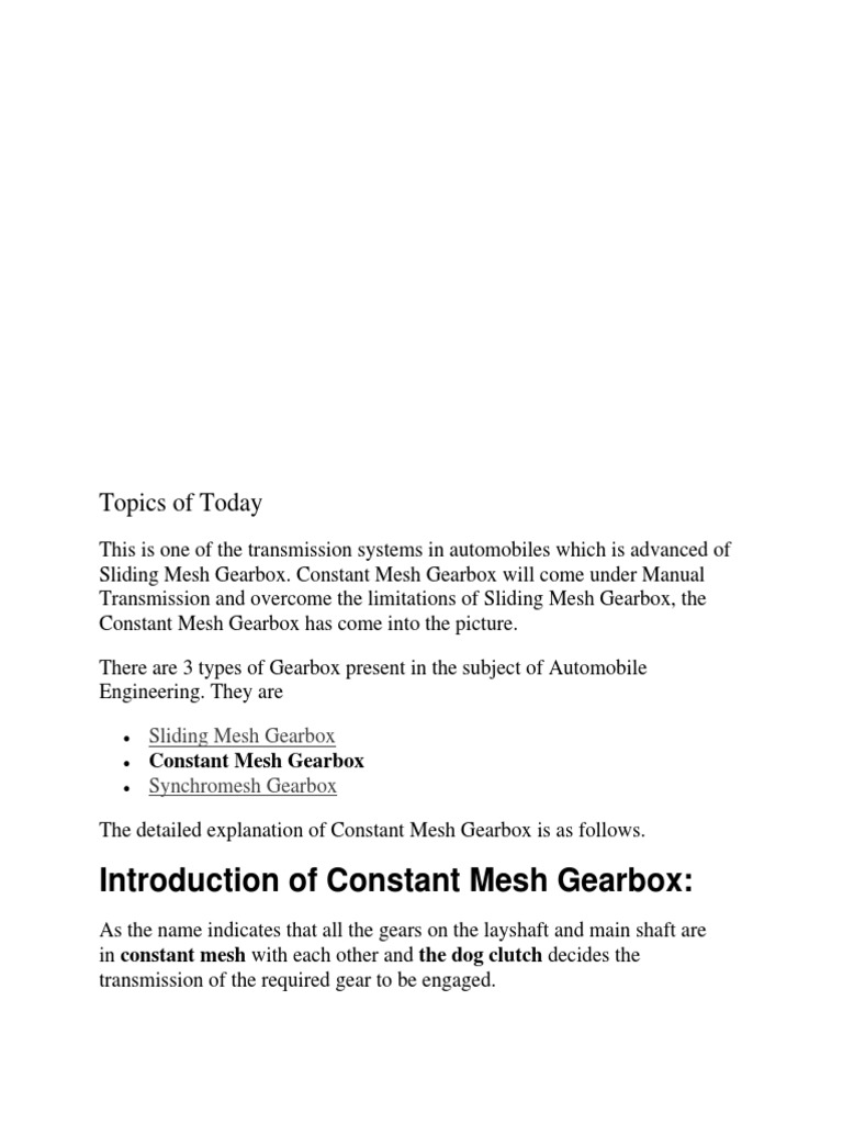 Automatic Gear Box Pdf Manual Transmission Clutch