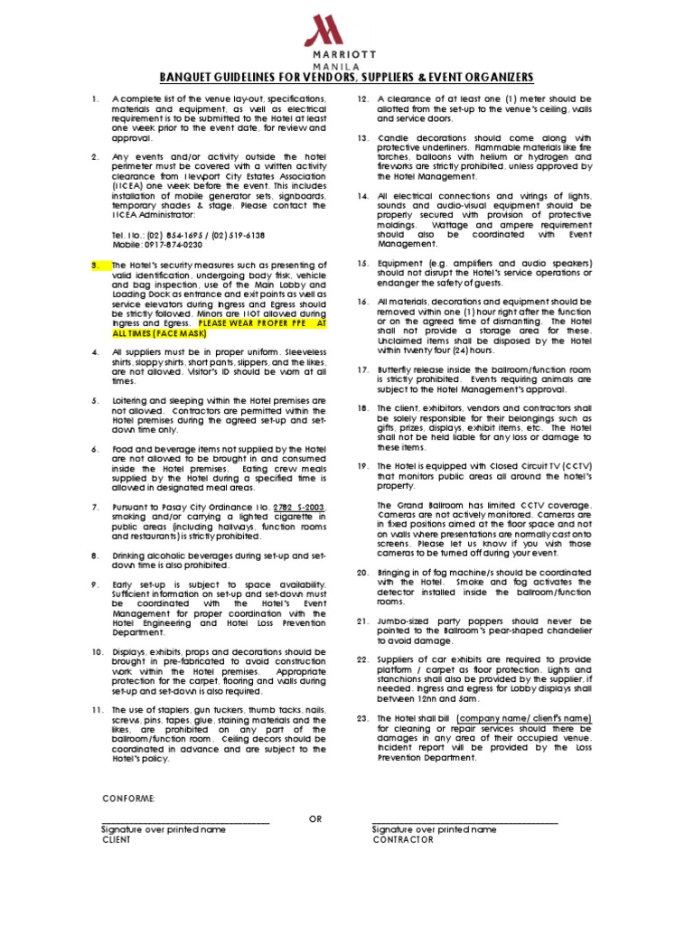 Marriott Guidelines | PDF | Closed Circuit Television