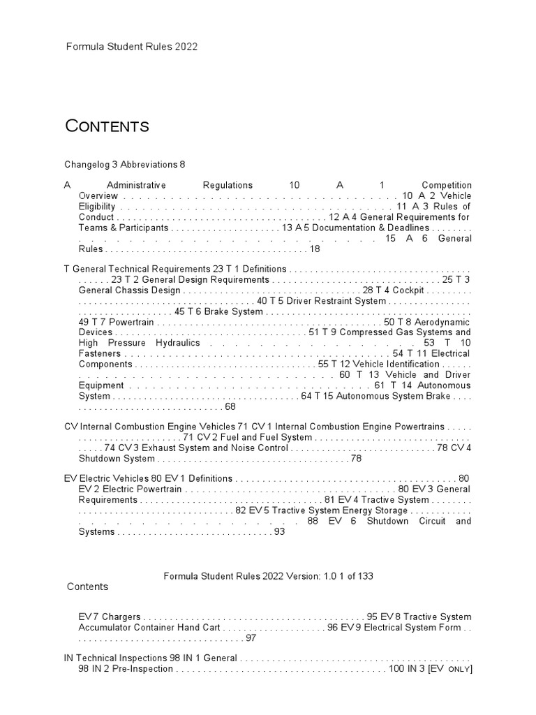 FS-Rules 2022 v1.0 | PDF | Electric Vehicle | Vehicles