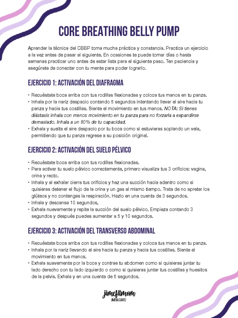 Cómo practicar la técnica del Core Breathing Belly Pump de forma ...