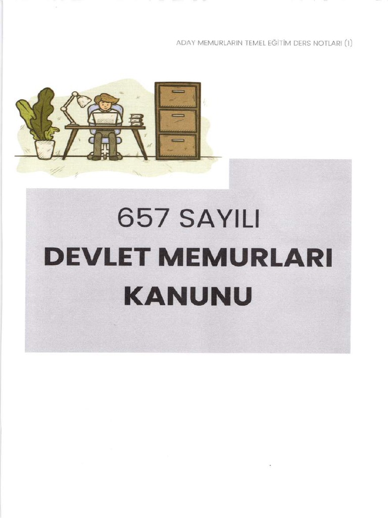 657 Sayili Devlet Memurlari Kanunu 1 | PDF
