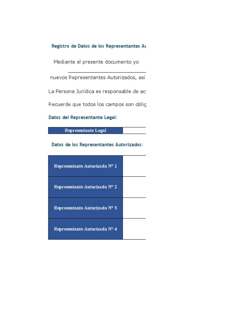 Formato de Represente Autorizado | PDF | Correo | Contraseña