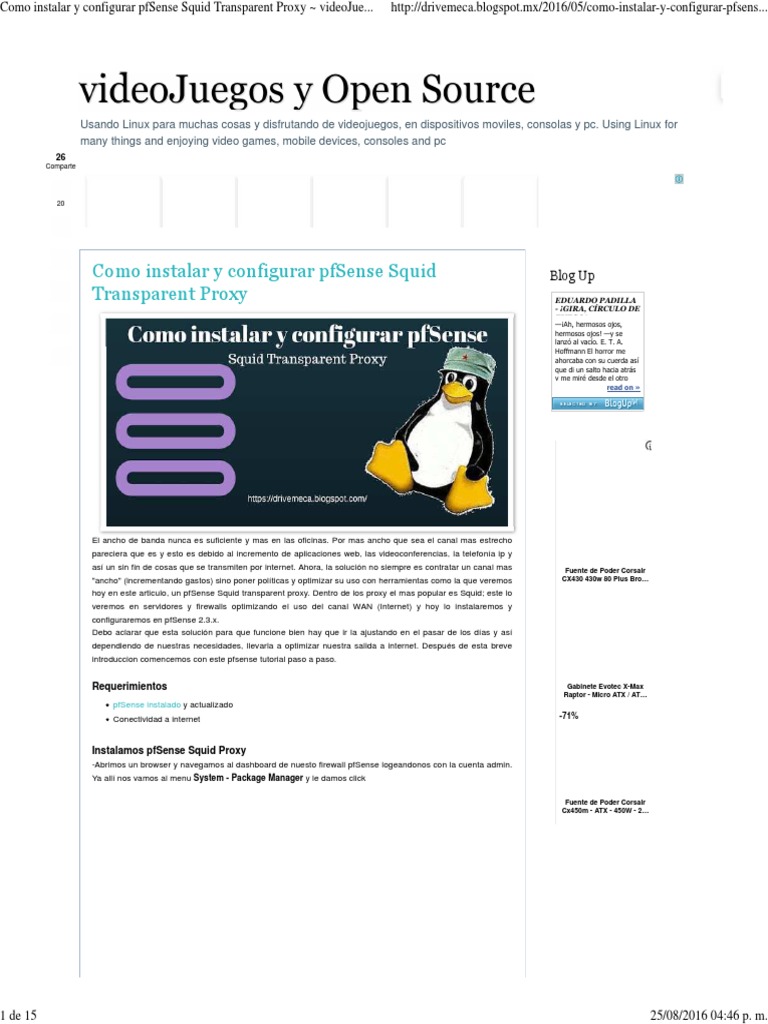 Como Instalar y Configurar Pfsense Squid Transparent Proxy | PDF ...