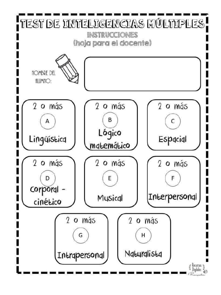 Test Inteligencias Multiples | PDF