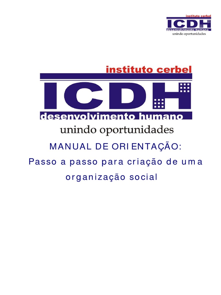 Manual para Criar Uma Ong | Download grátis PDF | Organização não ...