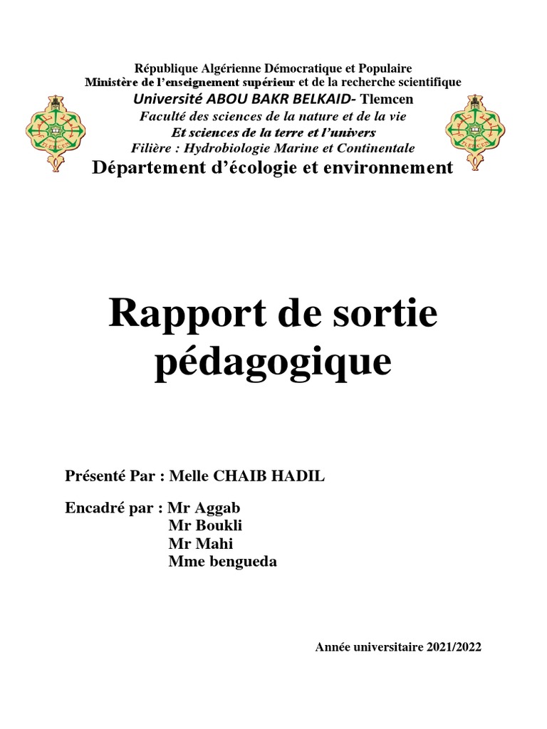 Rapport de Sortie PDF | PDF | Chalutier