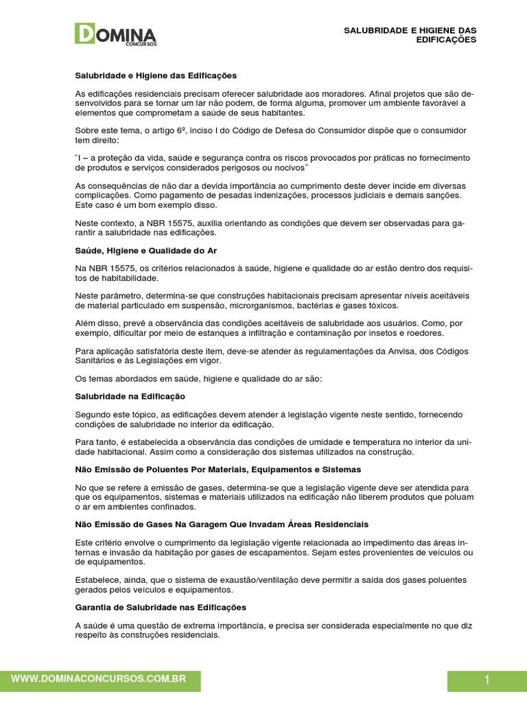 Salubridade nas edificações e a NBR 15575 | PDF | Poluição do ar ...