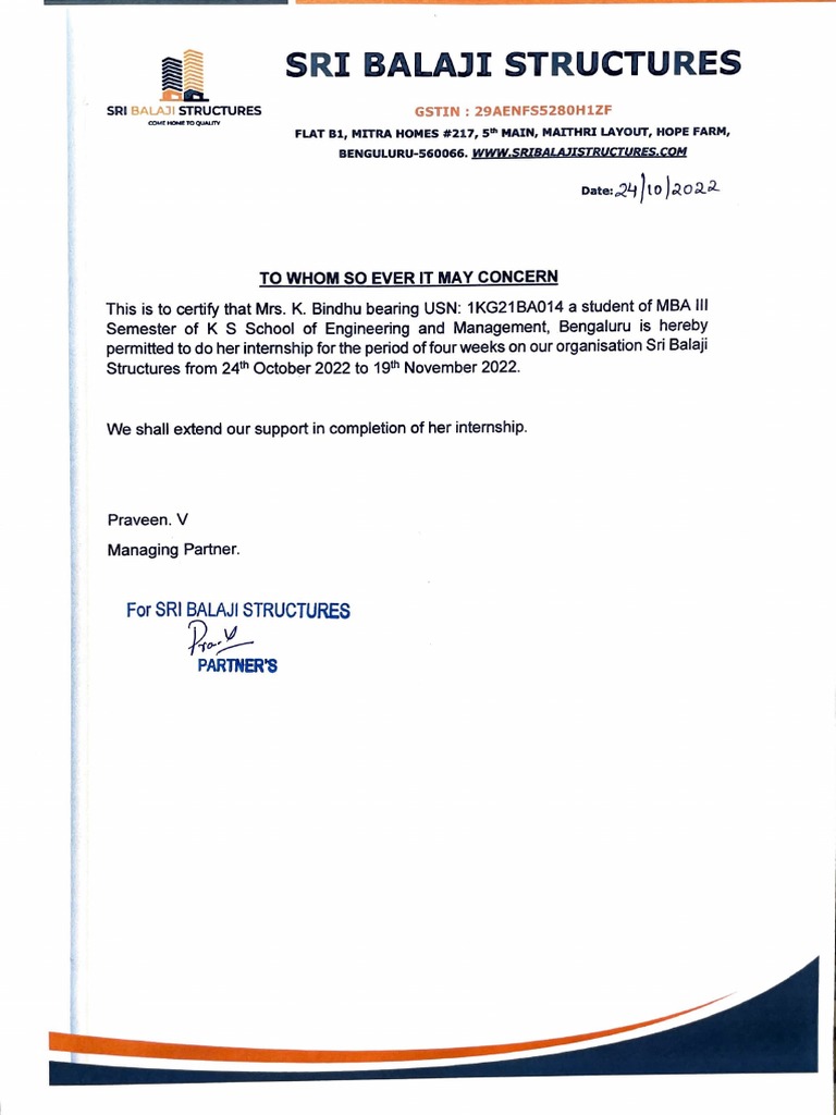 Bindu Letter | PDF | Career & Growth | Law