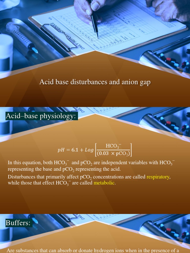 01 - Acid-Base Disturbances | PDF | Bicarbonate | Clinical Medicine