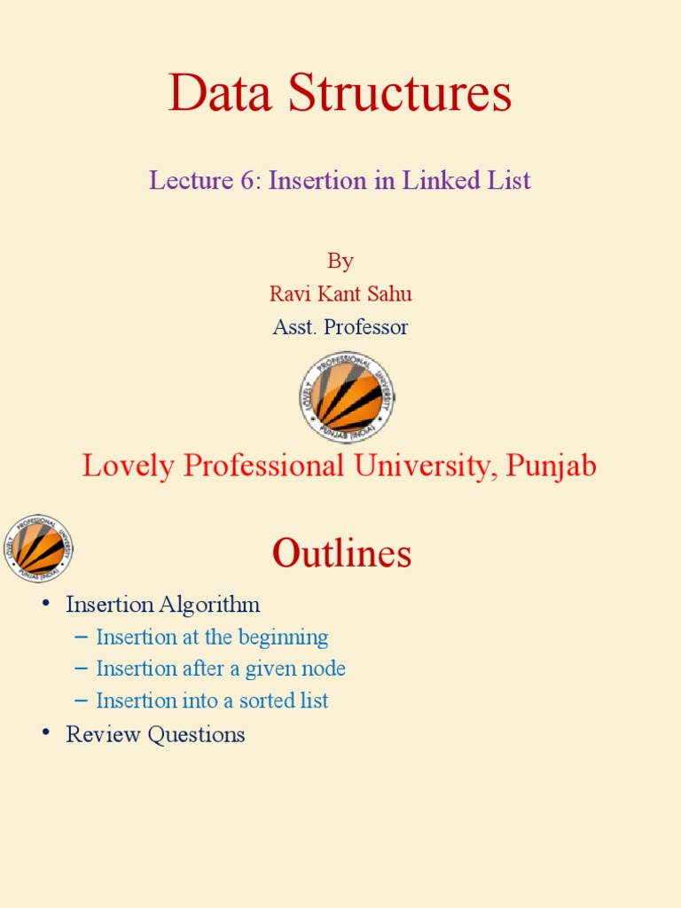 Linked List (Insertion) | PDF | Pointer (Computer Programming ...