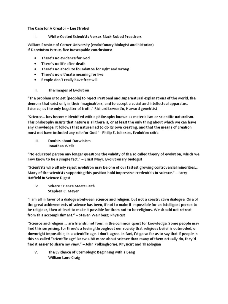 Case For A Creator - Strobel | PDF | Mind | Consciousness