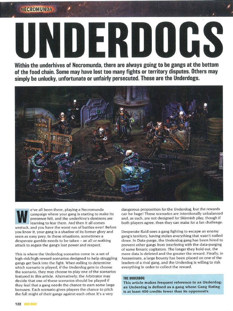 Underdogs White Dwarf 476 Scan | PDF