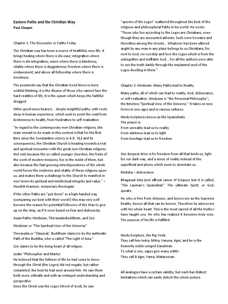 Christian and Eastern Faiths | PDF | Brahman | Indian Religions